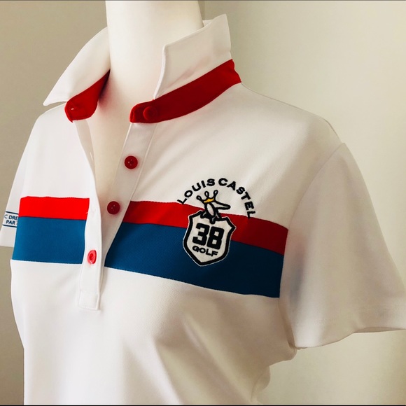 Louis Castel | Tops | Louis Castel White Golf Polo Shirt Top Nwt | Poshmark